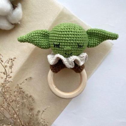 Pattern 2 In 1 Crochet Baby Alien Teething And Rattle Star Wars Baby ...