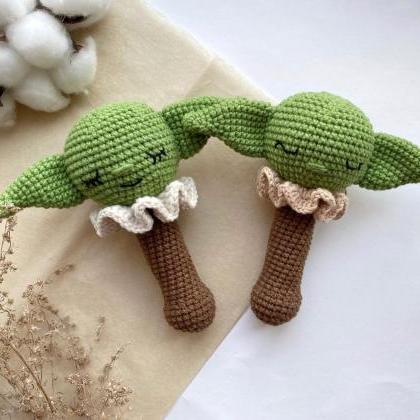 Pattern 2 In 1 Crochet Baby Alien Teething And Rattle Star Wars Baby ...
