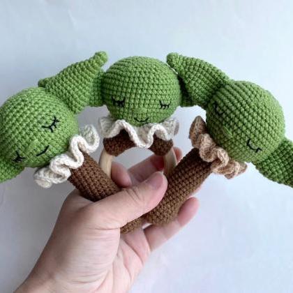 Pattern 2 In 1 Crochet Baby Alien Teething And Rattle Star Wars Baby ...
