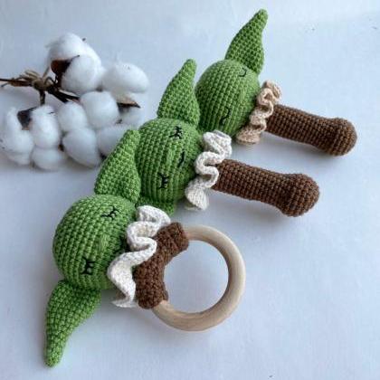 Pattern 2 In 1 Crochet Baby Alien Teething And Rattle Star Wars Baby ...