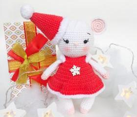 Pattern Pdf Crochet Mouse Christmas Crochet Mouse White Mouse Crochet ...