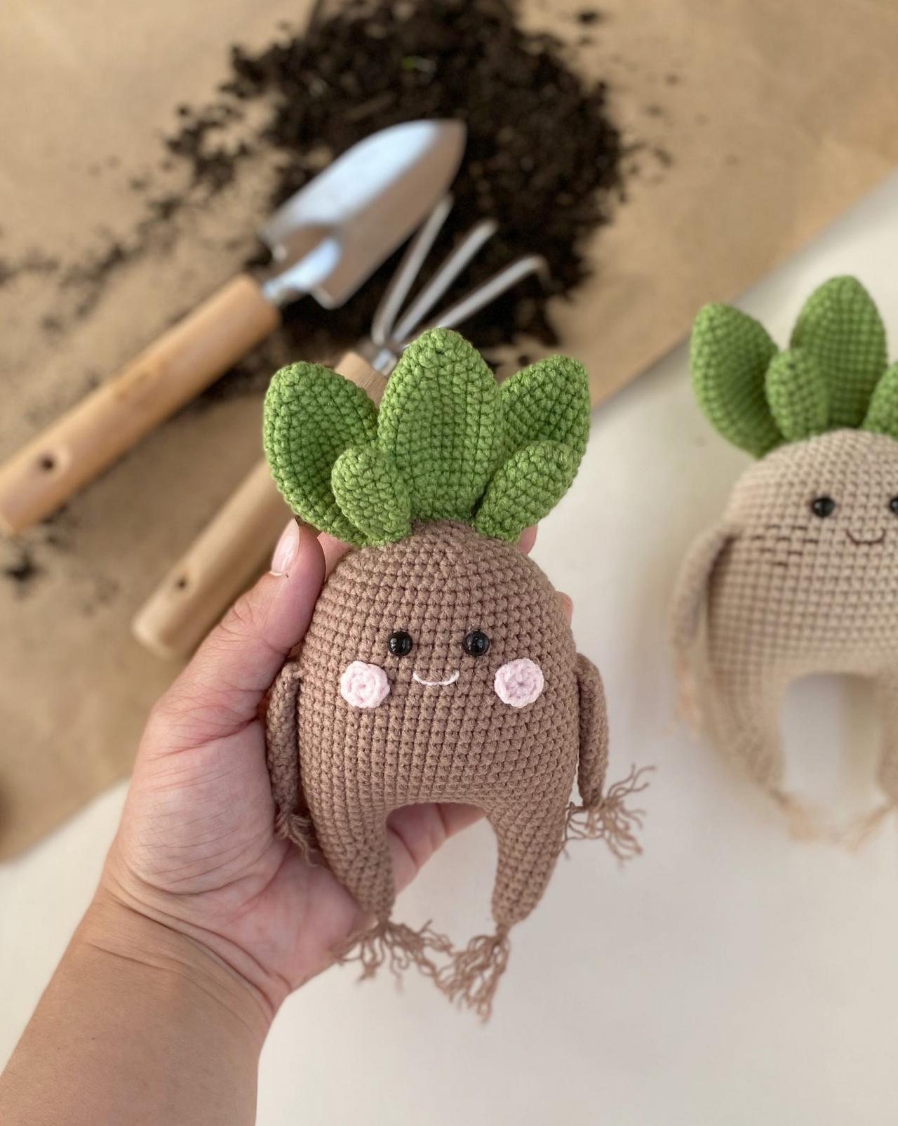 Pattern Crochet Baby Mandrake Root Kawaii Crochet Toy Pattern Amigurumi ...