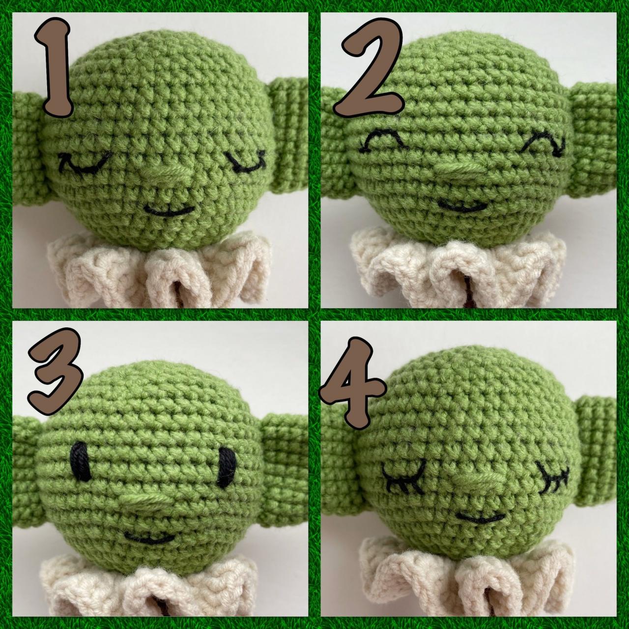 PATTERN 2 In 1 Crochet Baby Alien Teething And Rattle Star Wars Baby ...