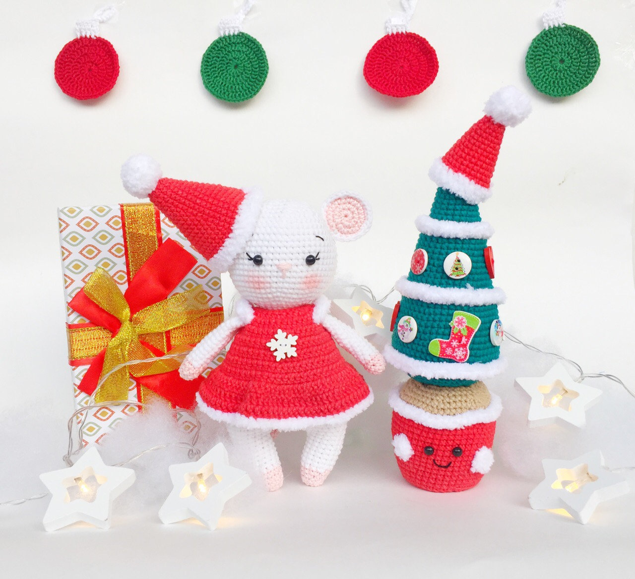 Pattern Pdf Crochet Mouse Christmas Crochet Mouse White Mouse Crochet ...