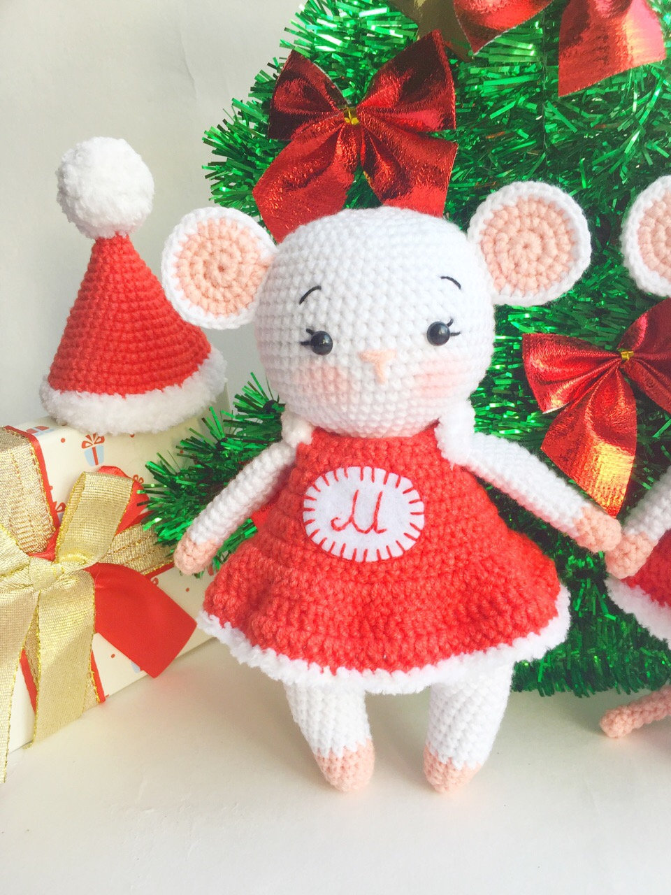 Pattern Pdf Crochet Mouse Christmas Crochet Mouse White Mouse Crochet ...