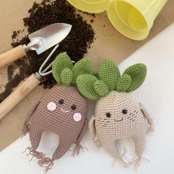 Pattern Crochet Baby Mandrake Root Kawaii Crochet Toy Pattern Amigurumi ...