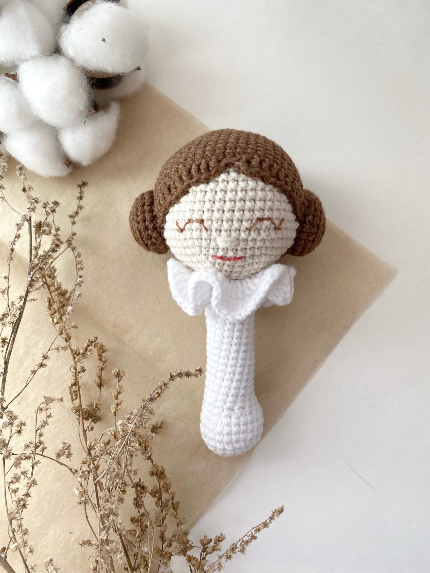 Princess Leia Rattle Toy Mandalorian Jedi Star Wars Baby Onesie ...