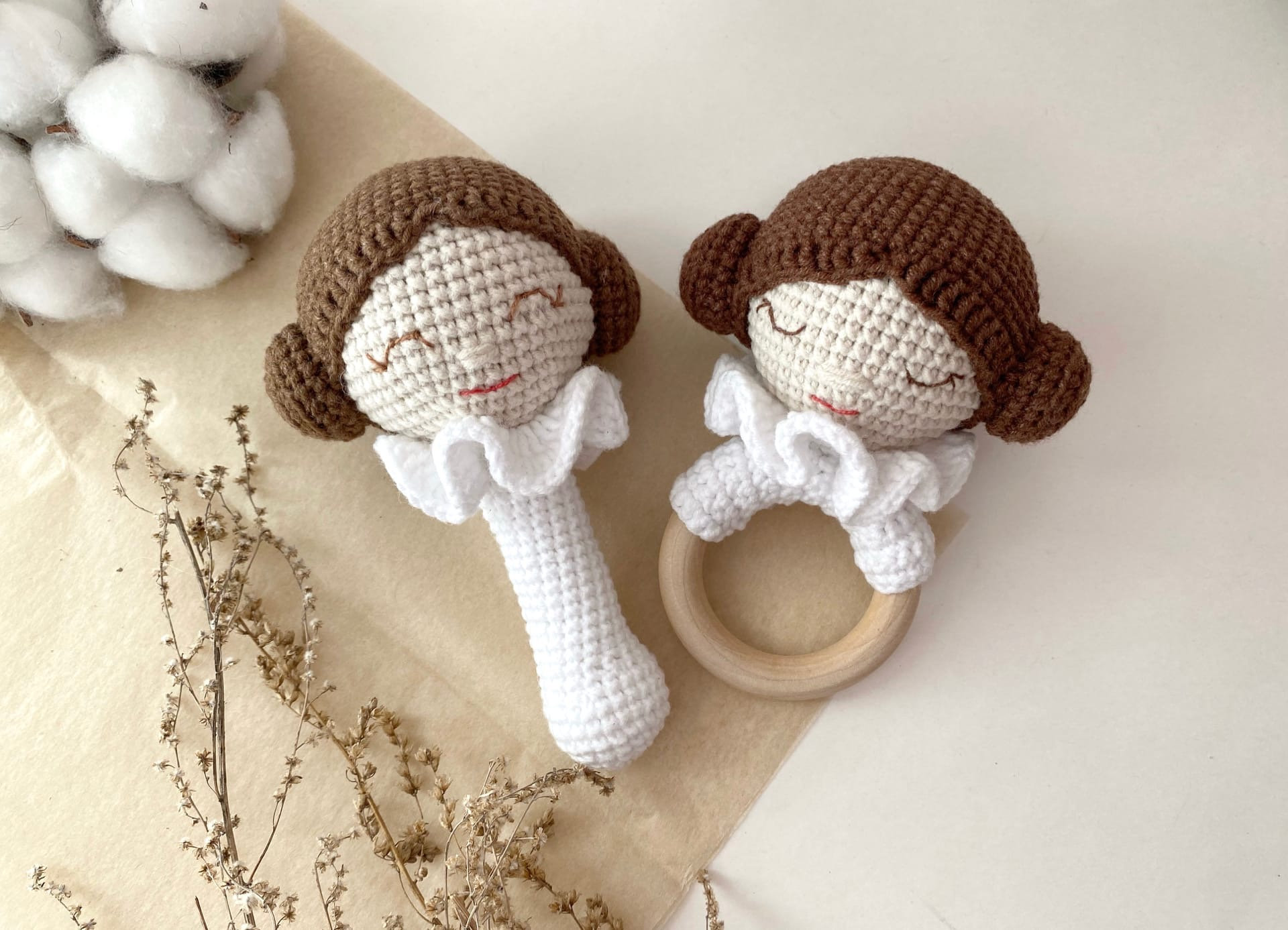 Princess Leia Rattle Toy Mandalorian Jedi Star Wars Baby Onesie ...