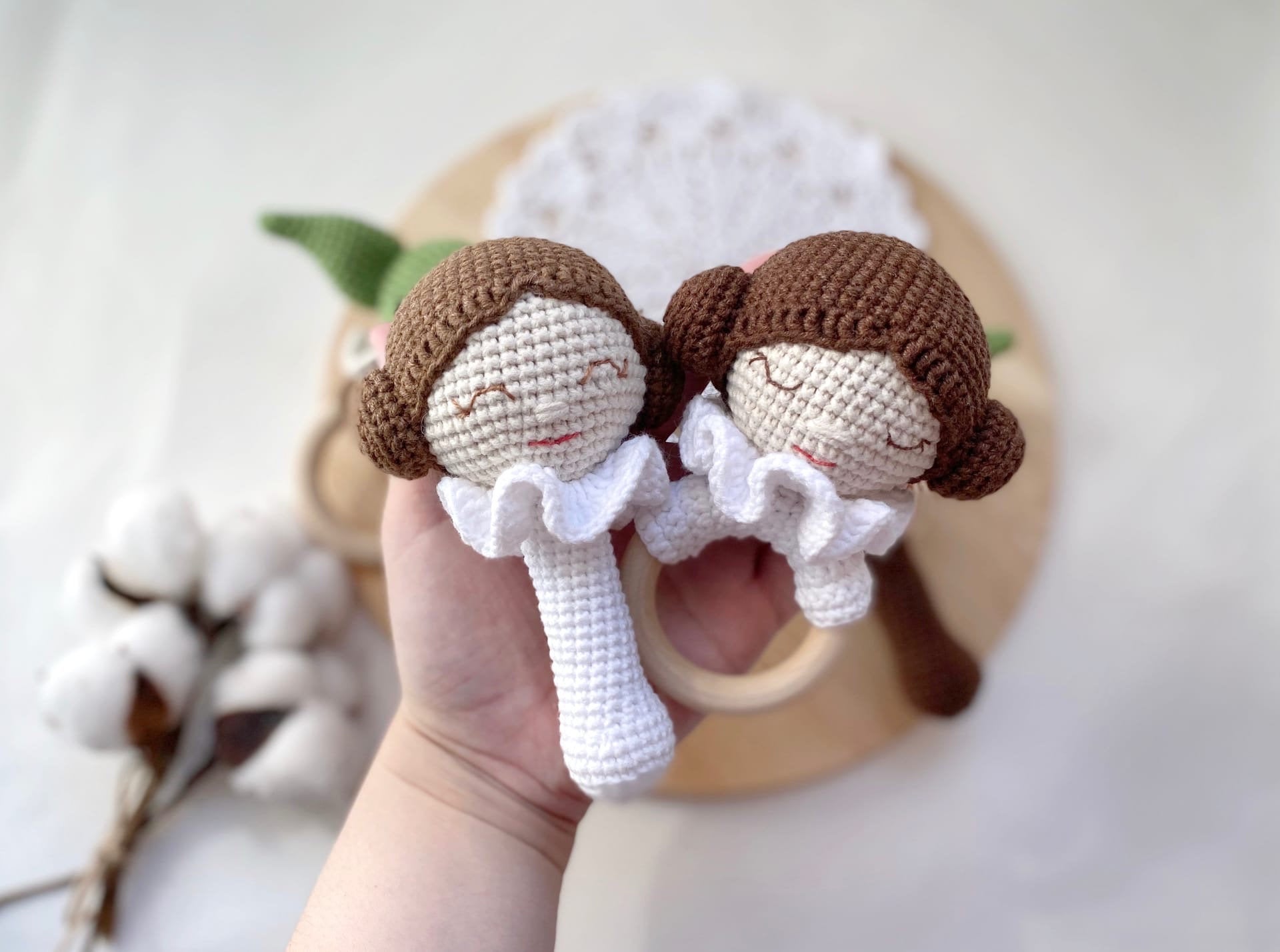 Set Of 2 Princess Leia Rattle And Teething Star Wars Baby Shower Star ...